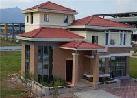 China Contemporary Villa Type Prefab Steel House 75mm Cement Board Wall Long Life Span for sale