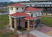 China Contemporary Villa Type Prefab Steel House 75mm Cement Board Wall Long Life Span for sale