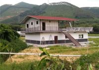 China Light Steel Prefab House One and a Half Floor with Balcony 75mm Wall Panel for sale