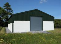 China Pre Engineered Steel Frame Barn Modular Assembly Metal Storage Barn 100 sqm Custom Size for sale