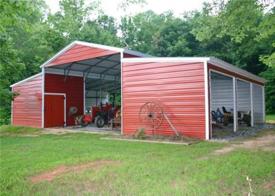 China Prefabricated Steel Garage Building 12m Span Customizable Durable Carport for sale