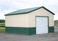 China Clear Span Steel Barn Structure with Sloped Straight Roof for Farm Equipment Storage for sale