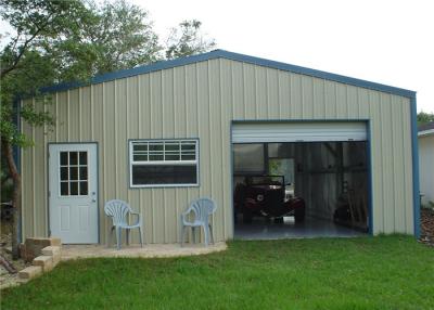 China Fire Resistant Metal Shed Garage Building with Electric Gate 250x250mm Column for sale