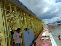 China Prefab Water Villa Light Steel Frame House 75mm EPS Wall Panel Over Sea for sale