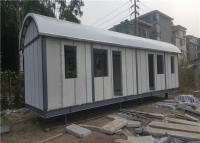 China Curved Roof Sandwich Panel Prefab Steel House 75mm EPS Wall Panel Metal Frame Building for sale
