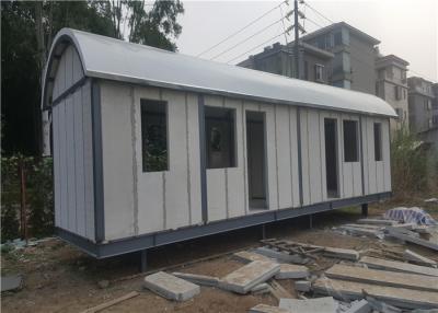 China Curved Roof Sandwich Panel Prefab Steel House 75mm EPS Wall Panel Metal Frame Building for sale