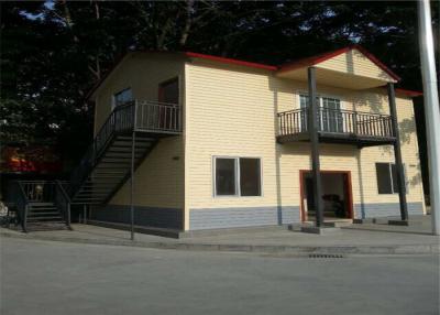 China Two Floors Villa Type Prefab Steel House with Balcony 75mm Sandwich Panel for sale