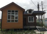 China 56sqm Lightweight Cement Board Wall Prefab Steel House with Asphalt Shingle Roof for sale