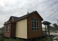 China 56sqm Lightweight Cement Board Wall Prefab Steel House with Asphalt Shingle Roof for sale