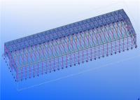China 18m Welded Steel Structure Warehouse With Rolling Door for sale