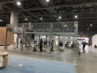 China High Strength Steel Structure Building Platform with Luminate Glass Exterior Wall Q345B for sale