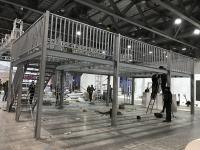 China High Strength Steel Structure Building Platform with Luminate Glass Exterior Wall Q345B for sale