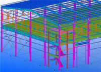 China M24 Prefabricated Steel Building with 150mm Sandwich Panel for Industrial Use for sale