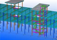 China C Purlin Two Story Light Steel Structure Building 500kg/m² Load Capacity for sale