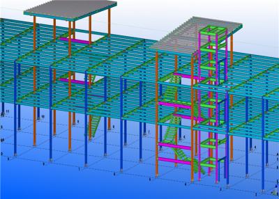 China C Purlin Two Story Light Steel Structure Building 500kg/m² Load Capacity for sale