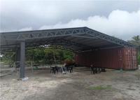 China Custom Q345 Steel Farm Shed with 50mm EPS Sandwich Panel 30m Span for sale