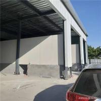 China Flat Roof Steel Structure Warehouse 50mm Sandwich Panel Ground Service Building for sale