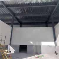 China Flat Roof Steel Structure Warehouse 50mm Sandwich Panel Ground Service Building for sale
