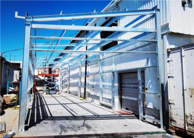 China Hot-Dipped Galvanized Steel Frame Metal Storage Building Single Slope Roof 12-18m Span for sale