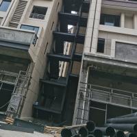 China Q355 Steel Stair Treads Malleable Metal Stairs for Escape 1000mm Width for sale