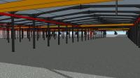 China H Steel Large Span Prefab Steel Structure Building for Factory Warehouse 75mm Rock Wool Panel for sale