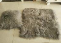 China 10-15cm Curly Hair Mongolian Fur Pillow Soft Warm With Suede Fabric Backing for sale