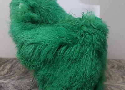 China Luxury Soft Dyed Mongolian Sheepskin Rug For Bed Sofa Decorative Throw Blankets for sale