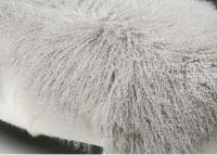 China Curly Long Haired Rectangular Sheepskin Rug , Home Style Lambskin Rug 120*60cm for sale