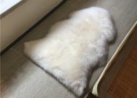 China Ivory White Shearling Australian Sheepskin Rug Anti Slip For Indoor Floor Mats for sale