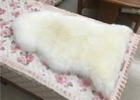 China Real Sheepskin Rug Single Pelt Off White Color Supply Samples 90*60cm Eco-friendly for sale