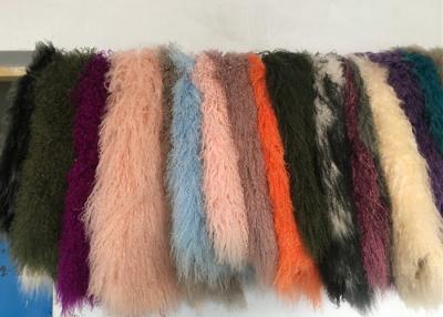 China Curly Fluffy Mongolian Real Sheepskin Rug Windproof Warm For Making Coat for sale