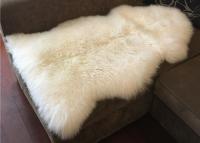 China Australian Sheepskin Rug , Genuine Australian Sheepskin Rug One Pelt Ivory Natural Fur , Single for sale