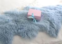 China Genuine Long Curly Mongolian Sheepskin Rug Single Pelt 60 *120cm For Bedroom for sale