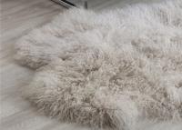 China Mongolian Sheepskin Rug Oversized Home Accessories Tan Color Real Animal Fur for sale