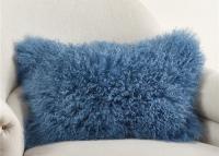 China Luxury 100% Real Mongolian Fur Pillow For Home Bedroom Decorative 12