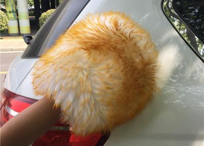 China Sheepskin Car Wash Mitt Long Merino Wool Genuine Sheepskin Car Cleaning Glove for sale