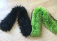China Warm Smooth Genuine Raccoon Fur Collar Scarf Winter Windproof For Woman / Men for sale