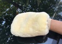 China Genuine Sheepskin Car Wash Mitt Double Side Wool Wash Mitten for Car Detailing for sale