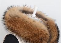 China Pure Color Anti Shrink Detachable Fur Collars For Coats , Fluffy Fur Neck Collar for sale