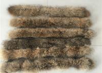 China Raccoon Cream Fur Collar For Garment  Accessories , Long Hair Vintage Fur Collar for sale