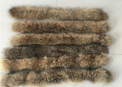 China Raccoon Cream Fur Collar For Garment  Accessories , Long Hair Vintage Fur Collar for sale