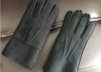 China Windproof Dark Grey Warmest Sheepskin Gloves Soft Touching Screen For Iphone for sale