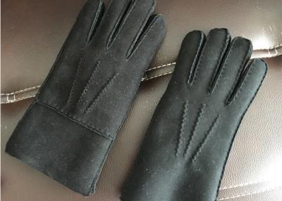 China Windproof Dark Grey Warmest Sheepskin Gloves Soft Touching Screen For Iphone for sale