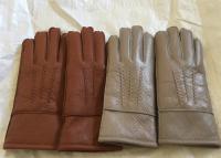 China Windproof Men'S Shearling Sheepskin Gloves , Thick Fur Lined Leather Gloves Mittens for sale