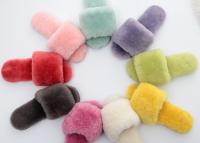 China Real Open Toe Sheep Wool Slippers for sale