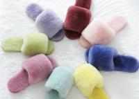 China Sheep Wool Slippers Women Sheepskin Slippers Indoor Natural Wool Bedroom Fur Slippers for sale