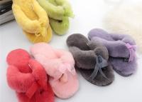 China Winter Australia Sheepskin Flip Flop Slippers Rubber Sole With Gentle Smooth Feeling for sale