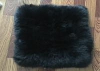 China Long Hair Lambs Wool Padding For Chair , Soft Sheepskin Floor Cushion 45 X 45 Cm for sale