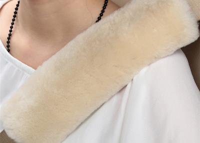 China Fleece Seat Belt Pads For Toddlers , Comfortable Sheepskin Shoulder Strap Covers for sale