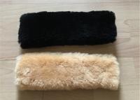 China Black Real Australian Sheepskin Seat Belt Cover Comfortable Safety For Adults for sale